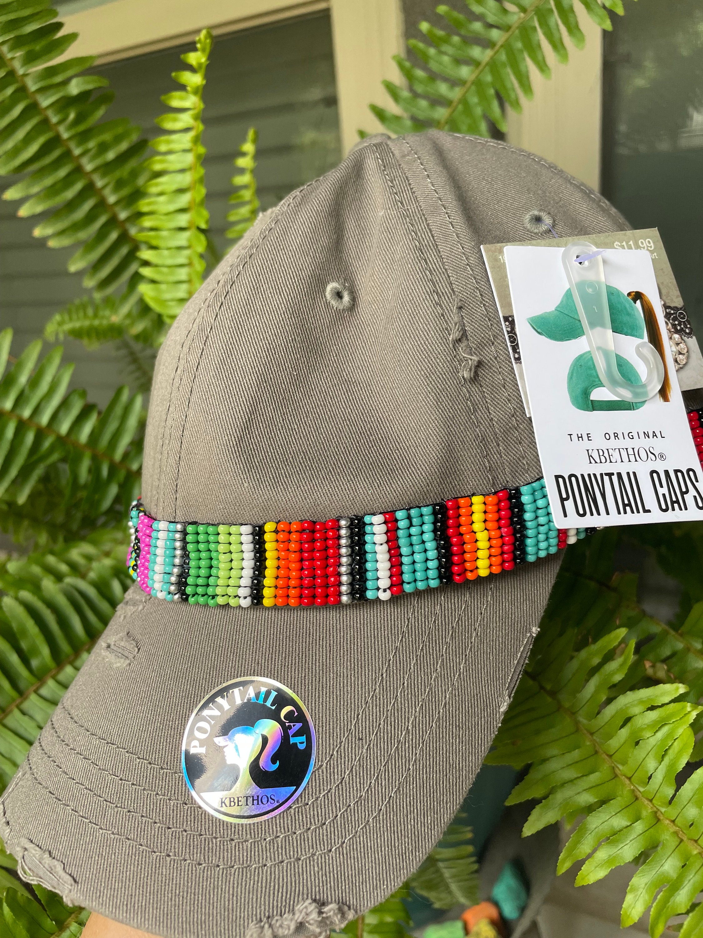 Women's Distressed Beaded Ball Cap - Etsy