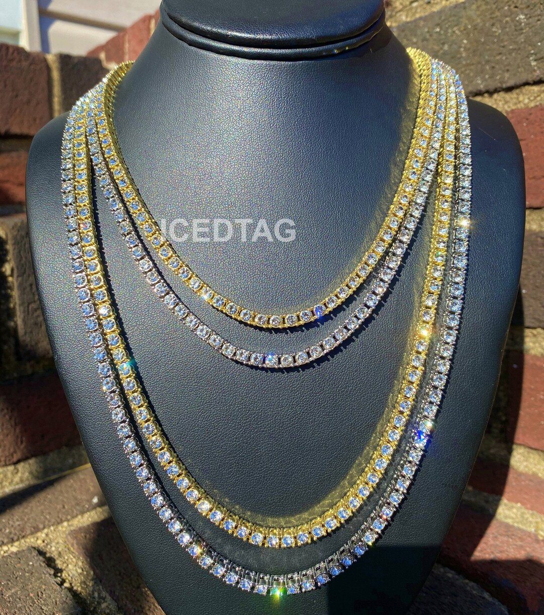 Gold / White Gold Plated Full Iced Bling Out Hip Hop Luxury - Etsy