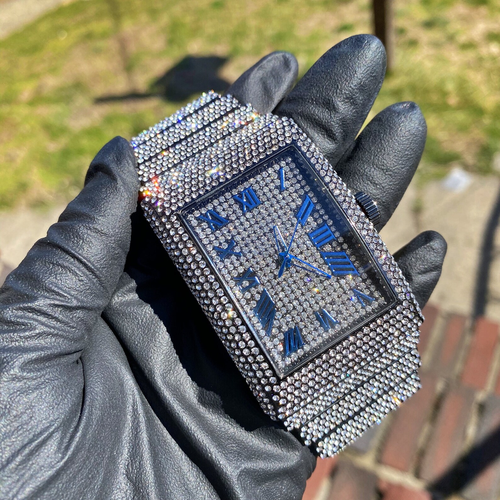 Men's Iced Bling-ed Out Full Icy Gold PT/ White Gold PT Hip Hop ...