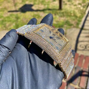 Men's Iced Bling-ed Out Full Icy Gold PT/ White Gold PT Hip Hop ...