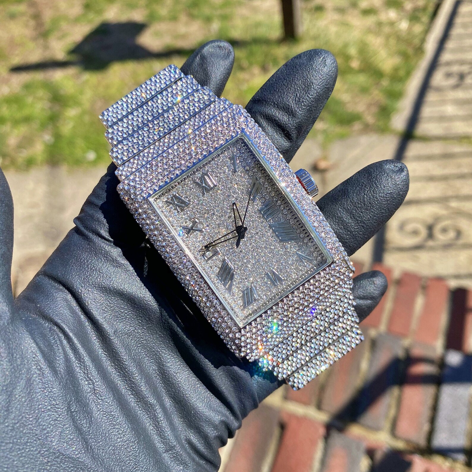 Men's Iced Bling-ed Out Full Icy Gold PT/ White Gold PT Hip Hop ...