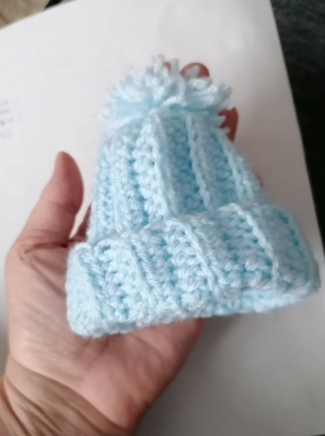 Premature Baby Hat Crochet Pattern. Preemie Hat Pattern. Ribbed Baby ...