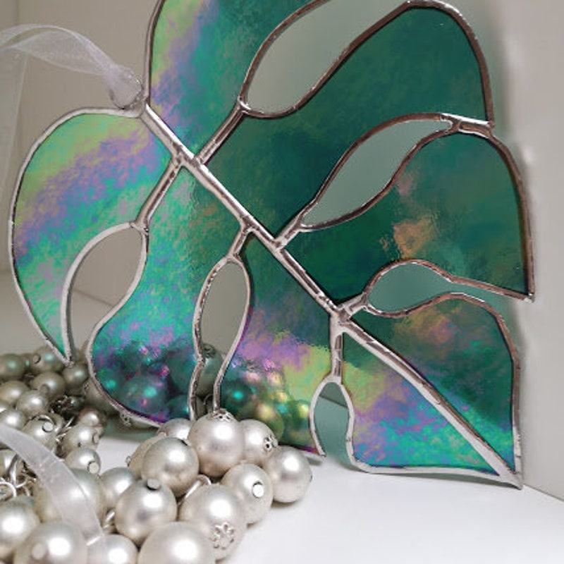 Aqua Stained Glass - Etsy