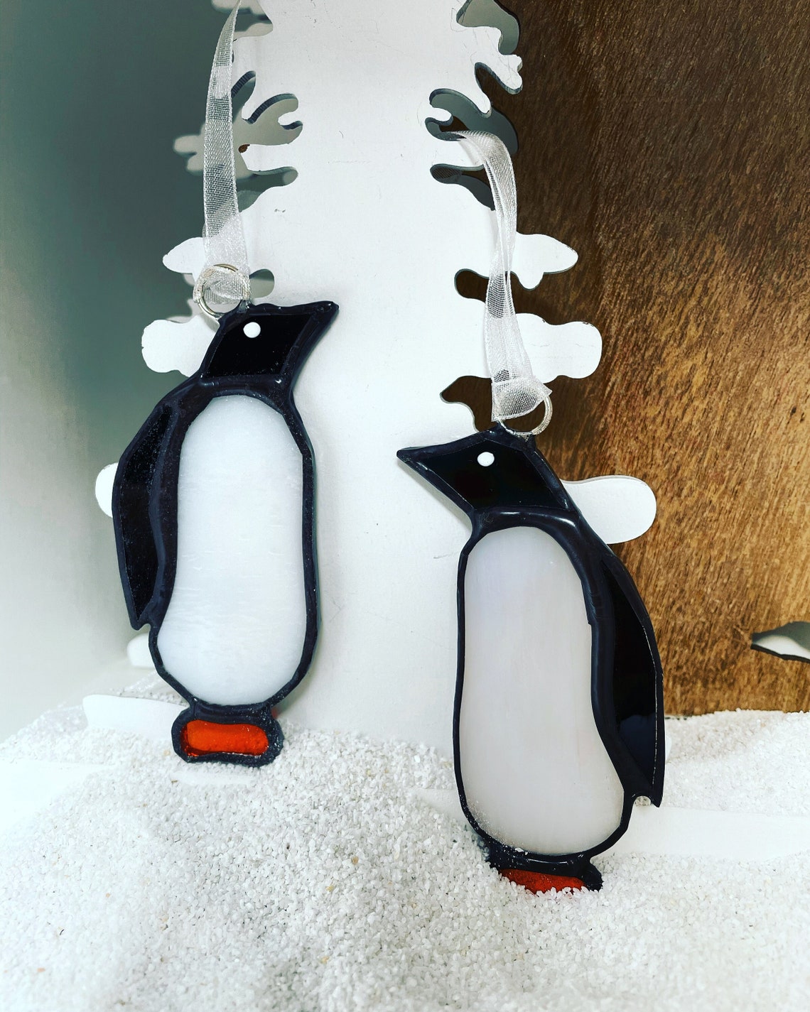 Stained Glass Penguin Suncatcher - Etsy