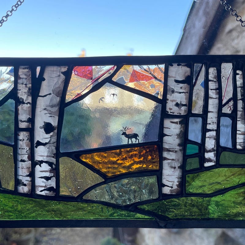 Birch Glass Panels - Etsy UK