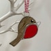 Red Robin Stained Glass Hanging Decoration - Etsy