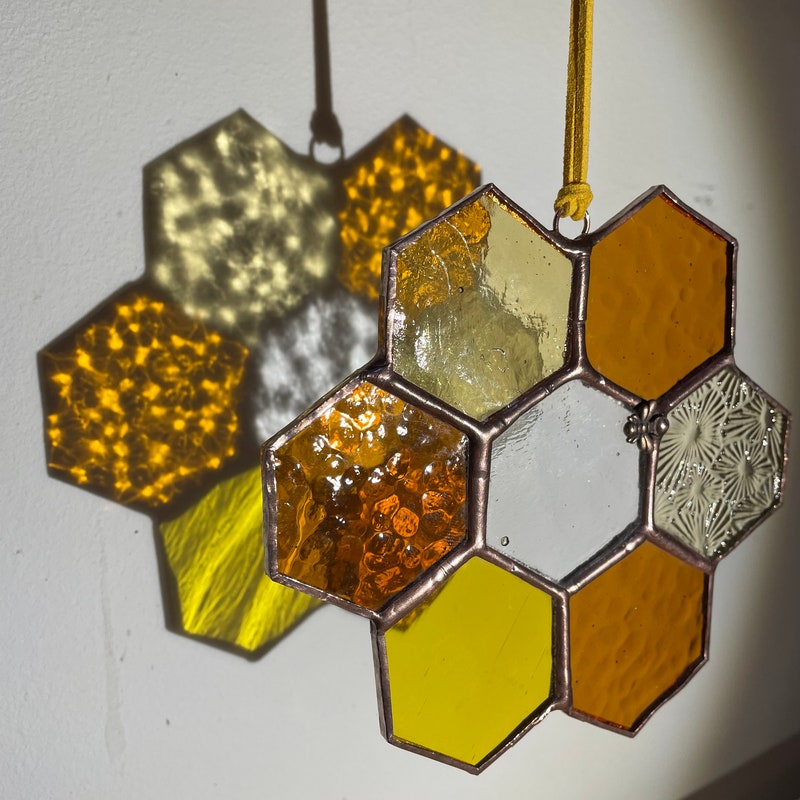 Honeycomb Stained Glass - Etsy