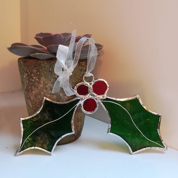 Stained Glass Holly - Etsy