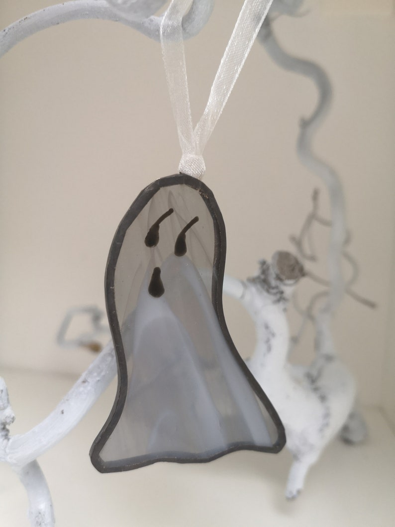 Cute Little Spooky Ghost Stained Glass Halloween Decoration - Etsy UK