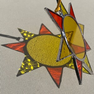 Sunny Sun Stained Glass Suncatcher - Etsy