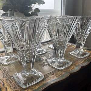 Art Déco Style Italian Lead Crystal Dessert / Sundae Glasses - Etsy