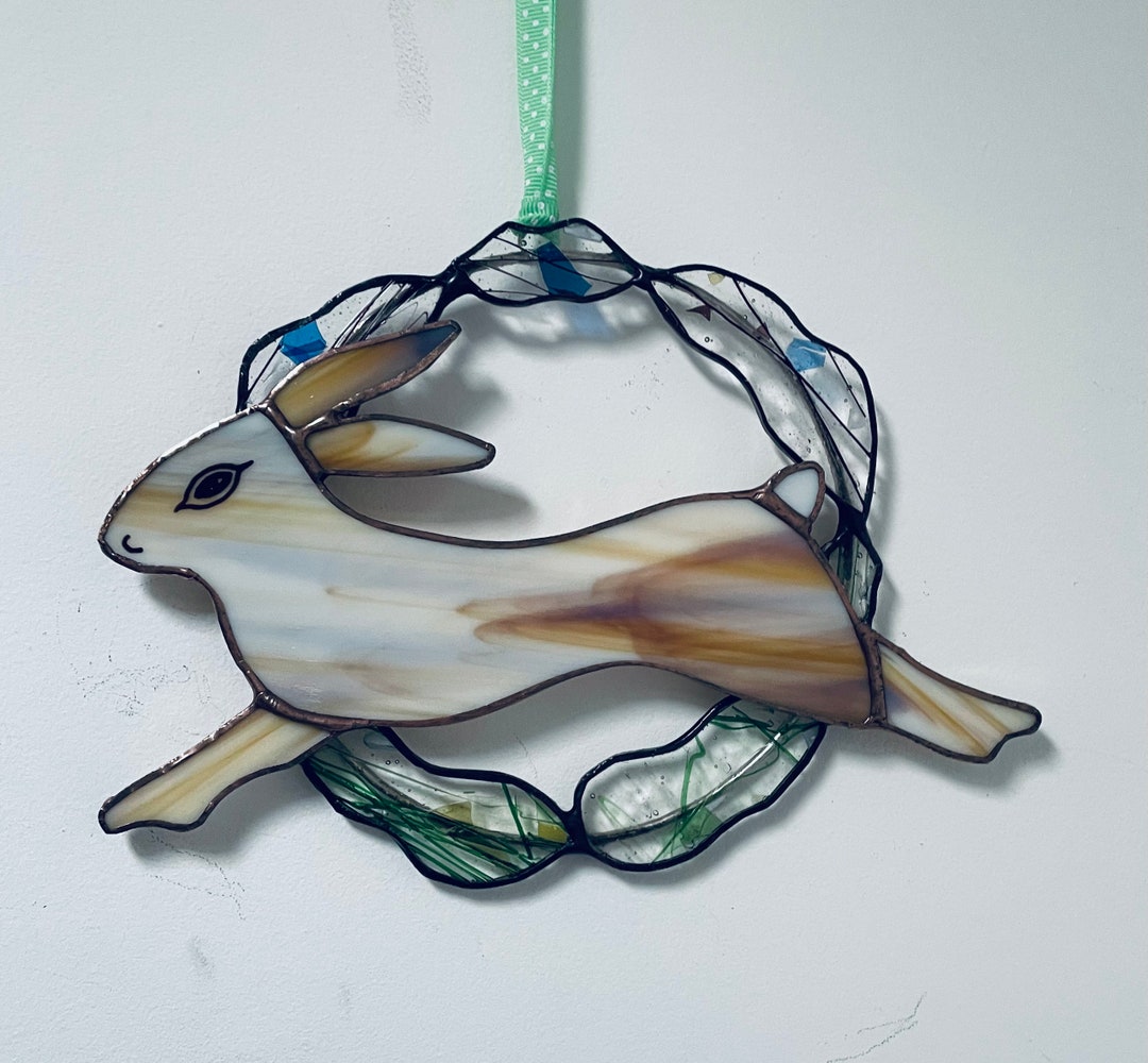 Stained Glass Hunny Bunny Suncatcher - Etsy