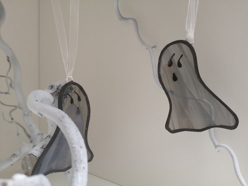 Cute Little Spooky Ghost Stained Glass Halloween Decoration - Etsy UK