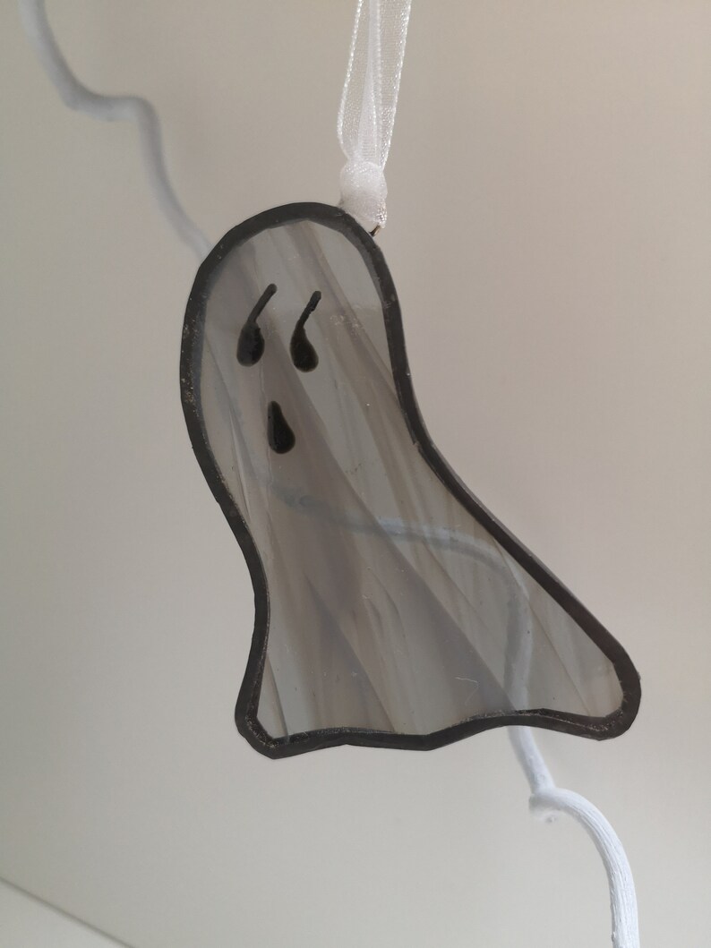 Cute Little Spooky Ghost Stained Glass Halloween Decoration - Etsy UK