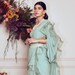 Sage Green Ruffle Saree, Pre-stitched 1 Min Ready-to-wear Bollywood ...