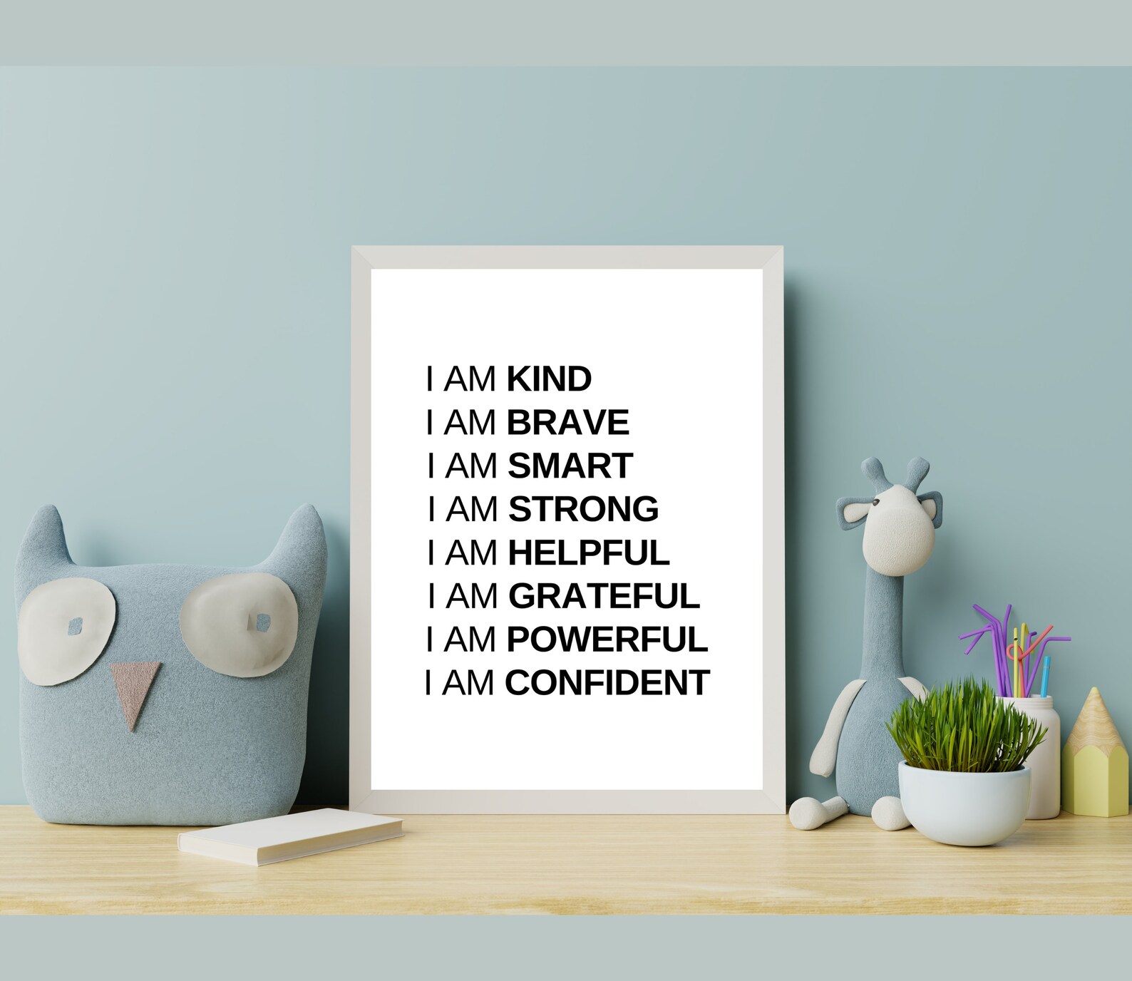 Kids Affirmations I Am Brave Poster Children Affirmation | Etsy UK