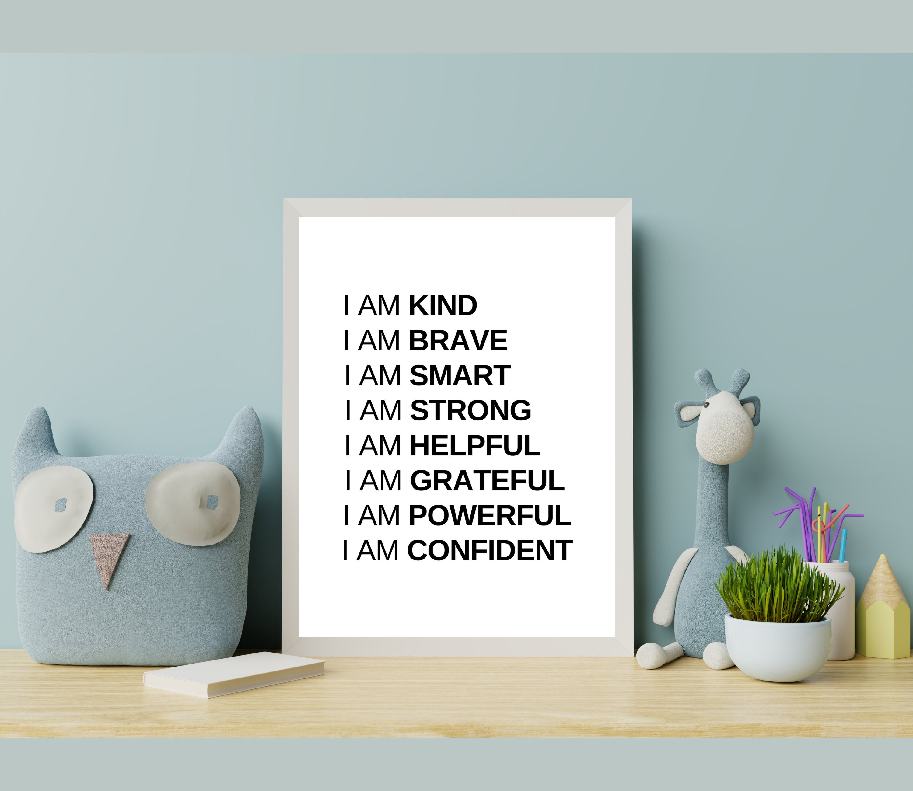 Kids Affirmations I Am Brave Poster Children Affirmation | Etsy