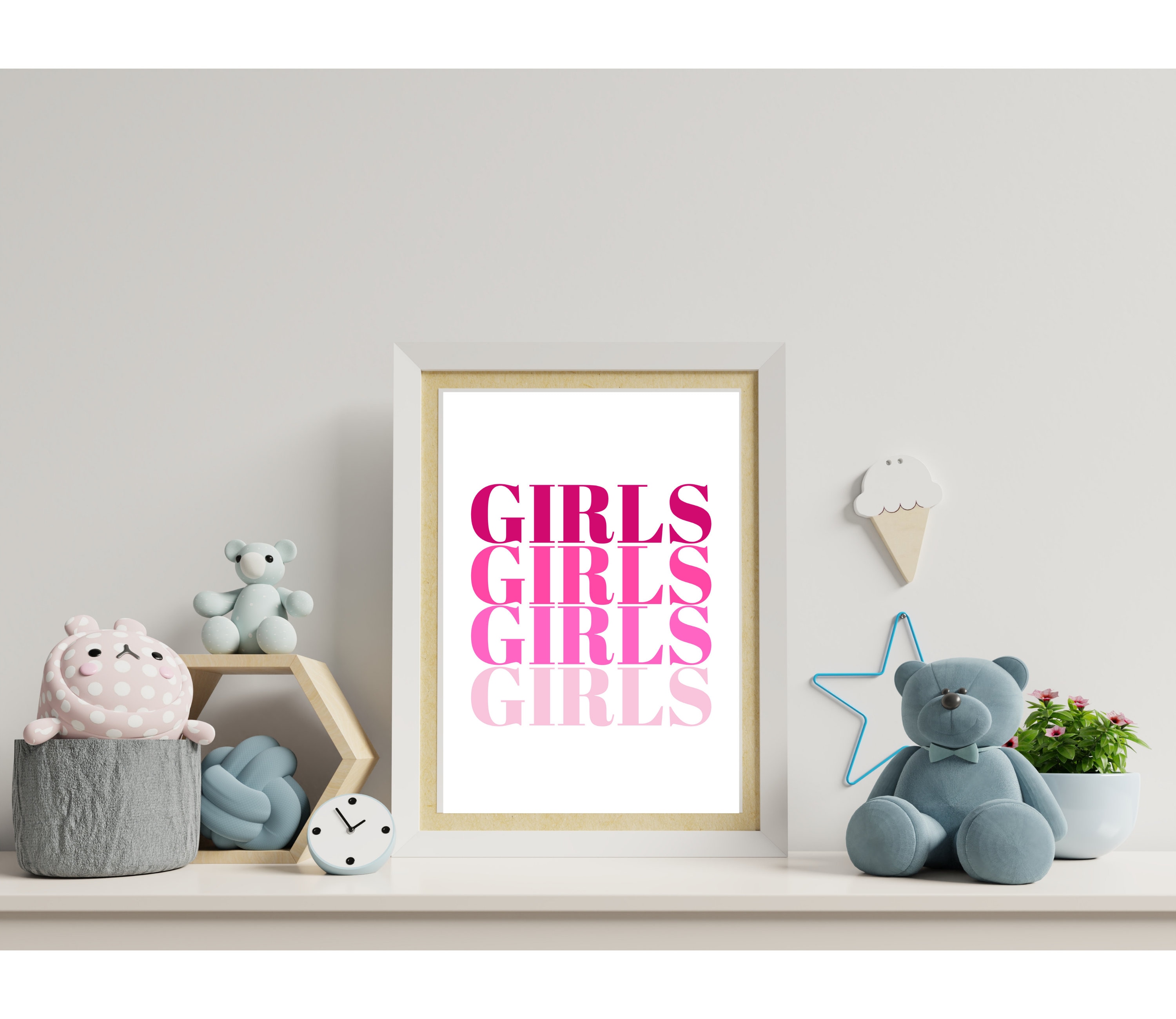 Girls Bedroom Print, Girls Nursery Wall Art Print, Girls Room Poster ...