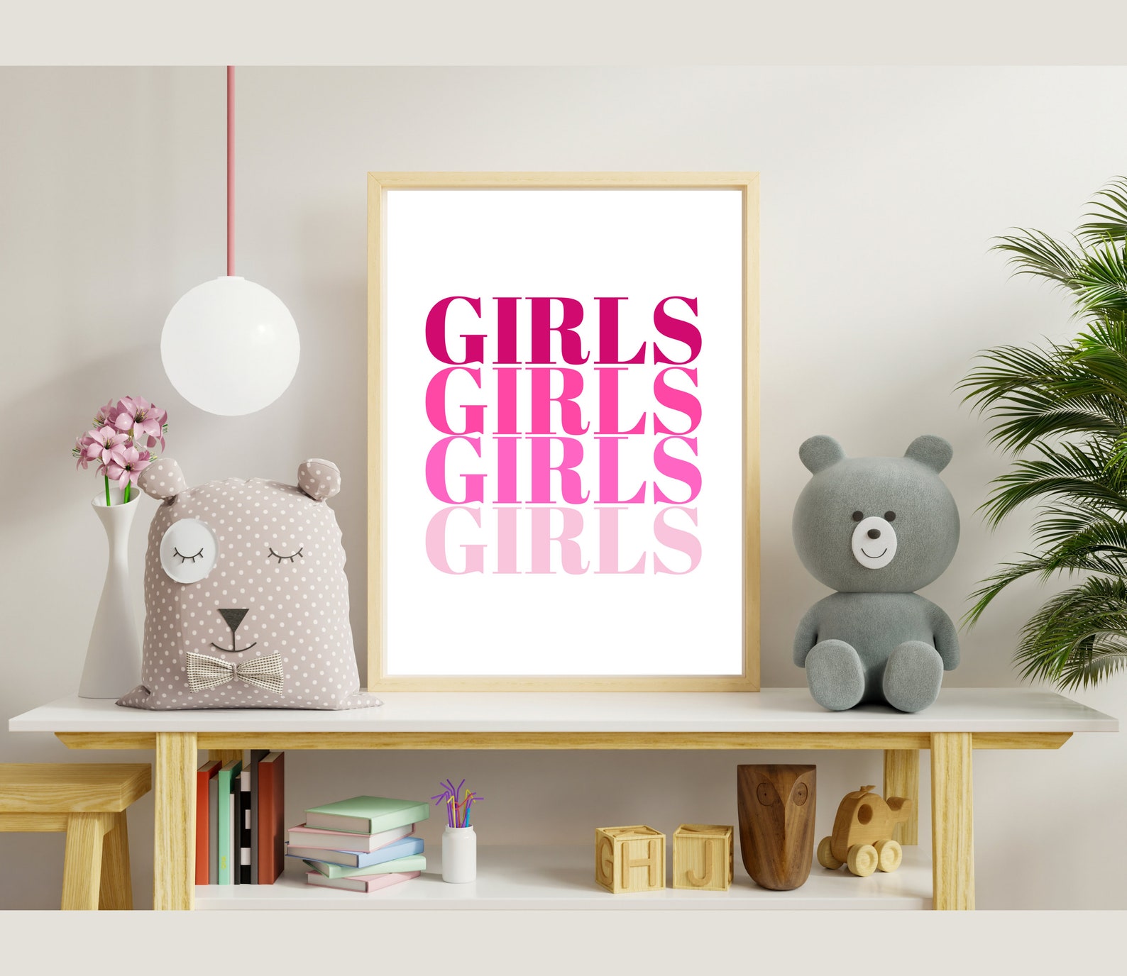 Girls Bedroom Print, Girls Nursery Wall Art Print, Girls Room Poster ...
