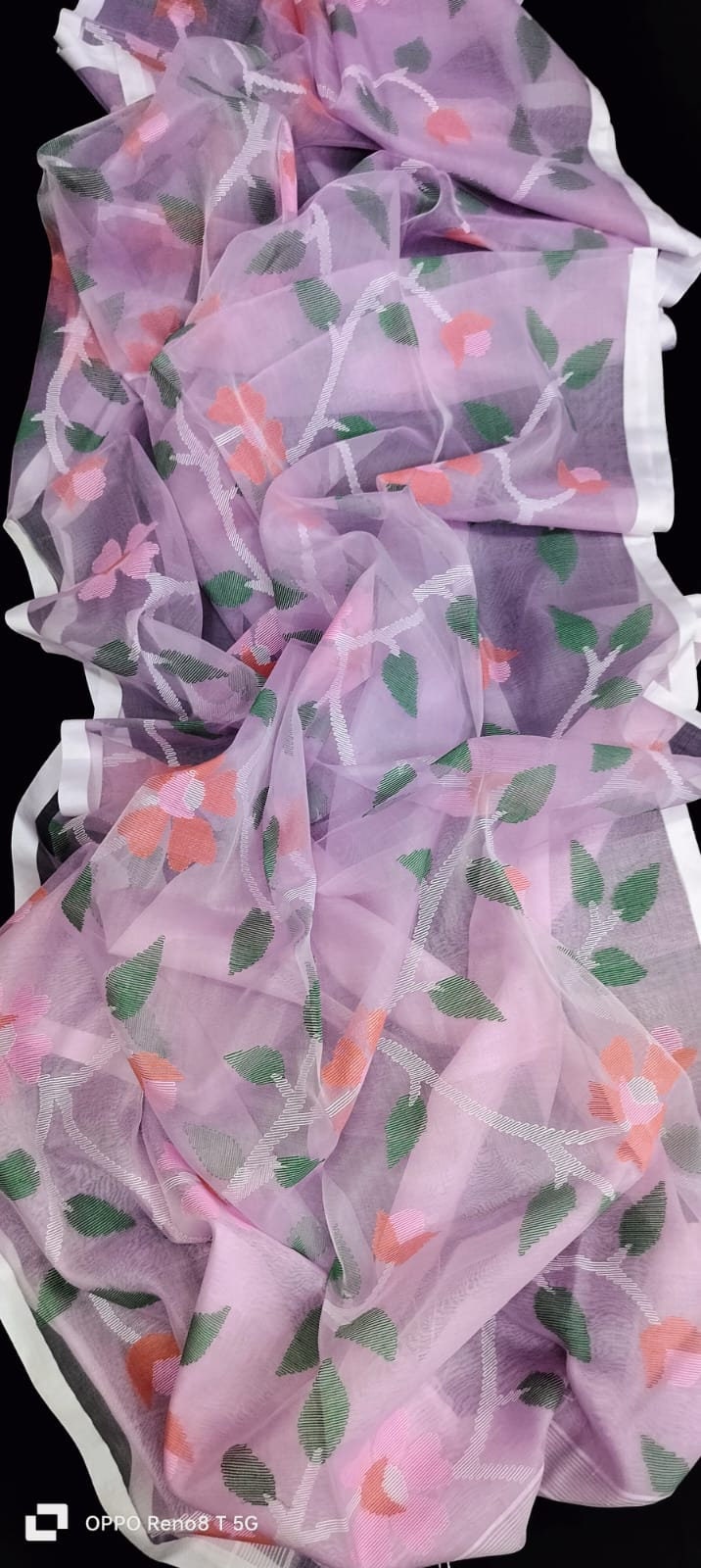 Muslin Jamdani Saree With Blouse Piece / Handloom Soft Muslin Silk ...