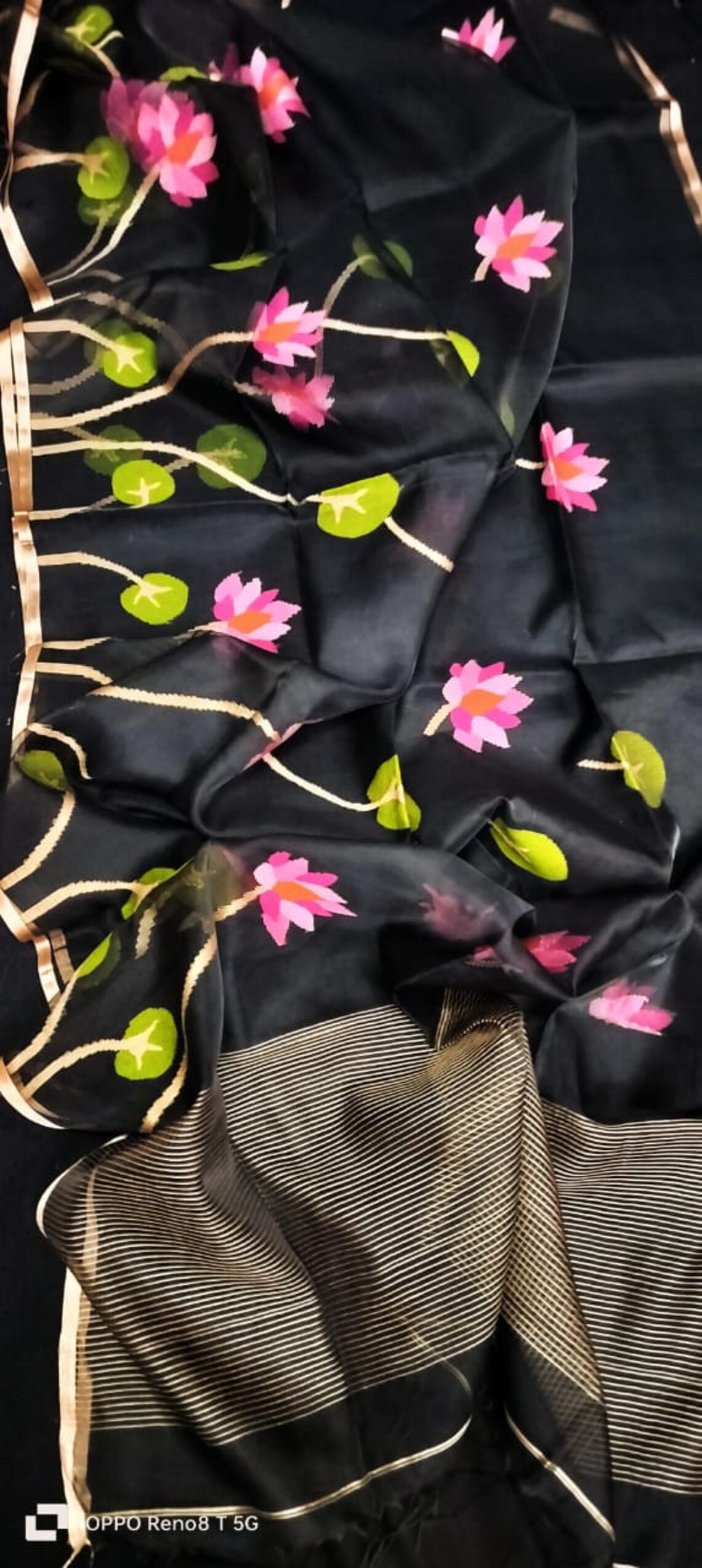 Muslin Jamdani Saree With Blouse Piece / Handloom Soft Muslin Silk ...