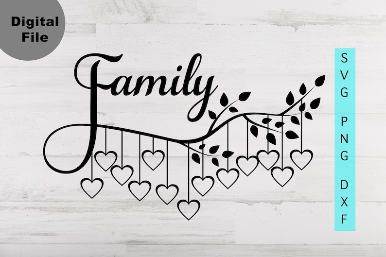 Family Tree 13 Members Svg Family Tree Branch Heart Frame - Etsy