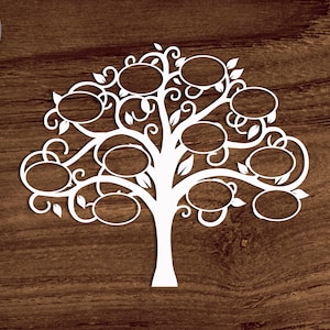 Family Tree 11 Members Svg Family Tree Oval Frame Svg/png.dxf - Etsy