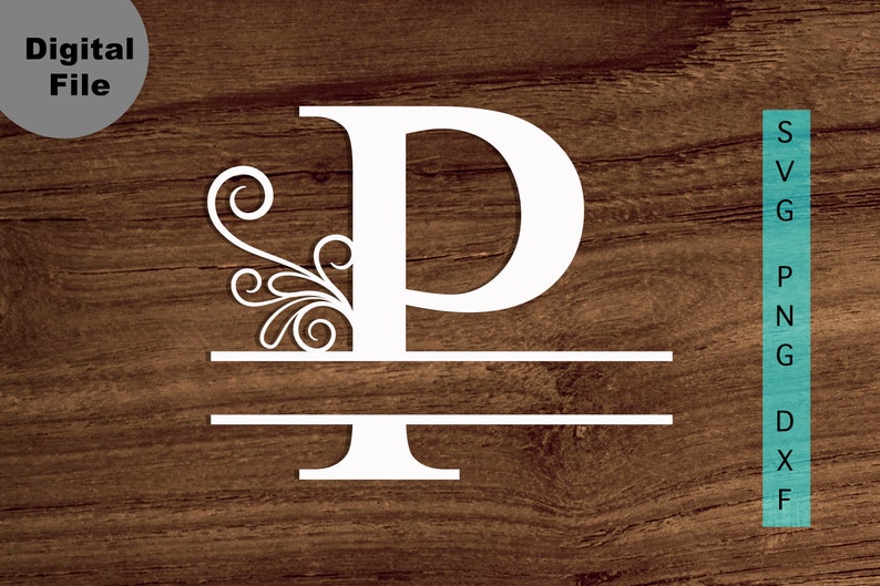 Split Letter P SVG/PNG/DXF, Alphabet P Monogram Frame, Instant Download ...