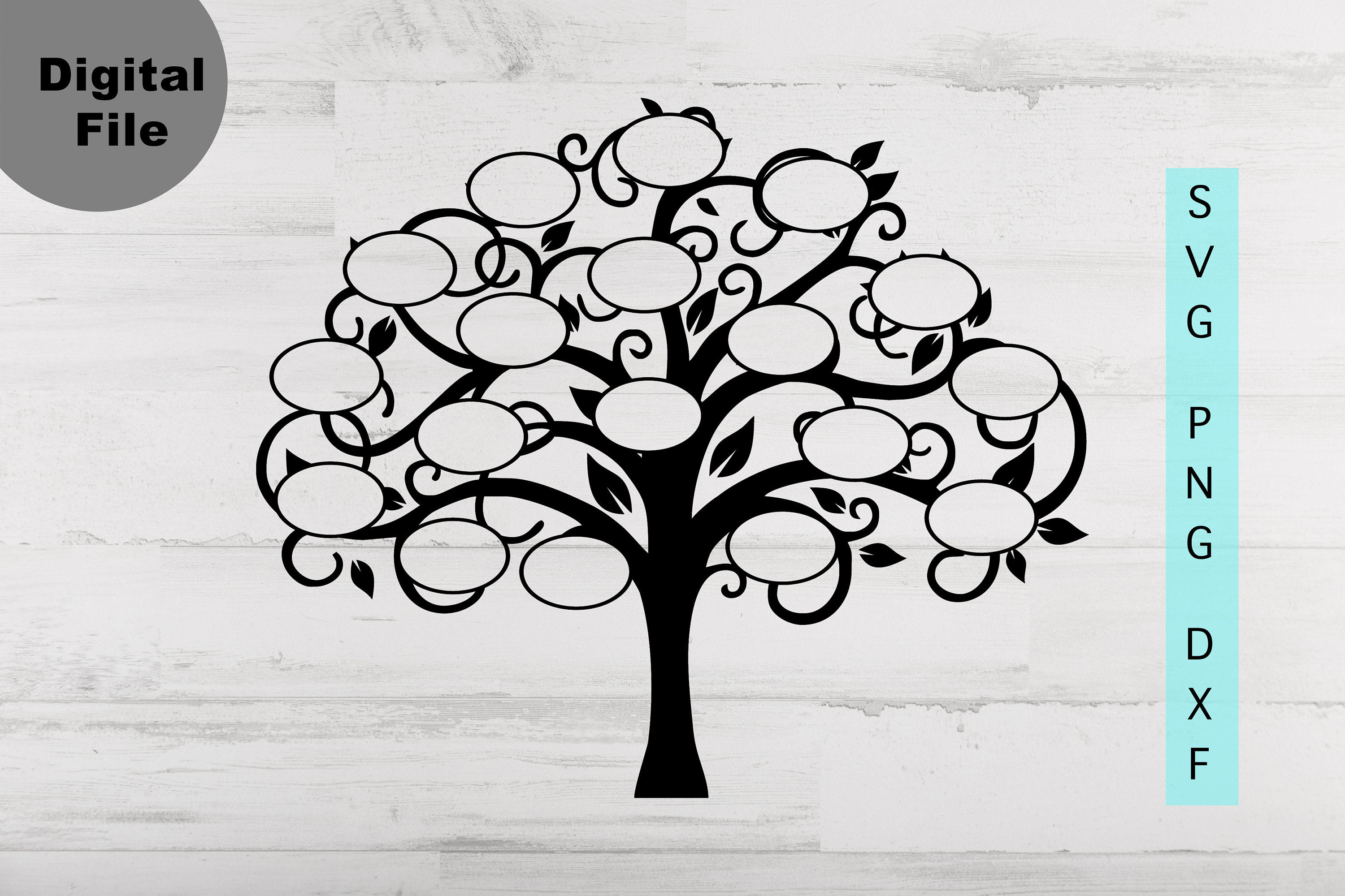 Family Tree 15-25 Members Svg Bundle Oval Frame Family Tree - Etsy