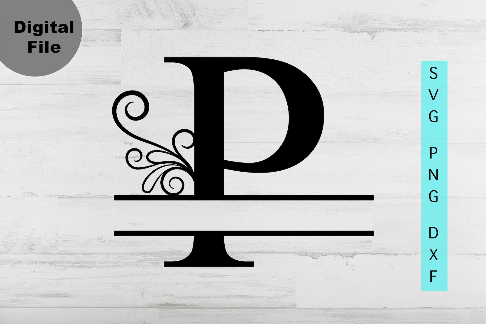 Split Letter P SVG/PNG/DXF Alphabet P Monogram Frame Instant - Etsy