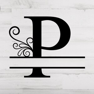 Split Letter P SVG/PNG/DXF, Alphabet P Monogram Frame, Instant Download ...