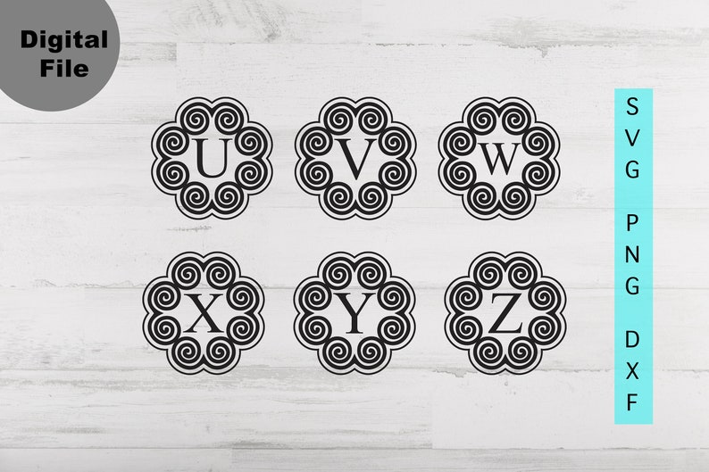 Hmong Monogram Frame Svg, Hmong Alphabet Letters Svg/png/dxf File ...