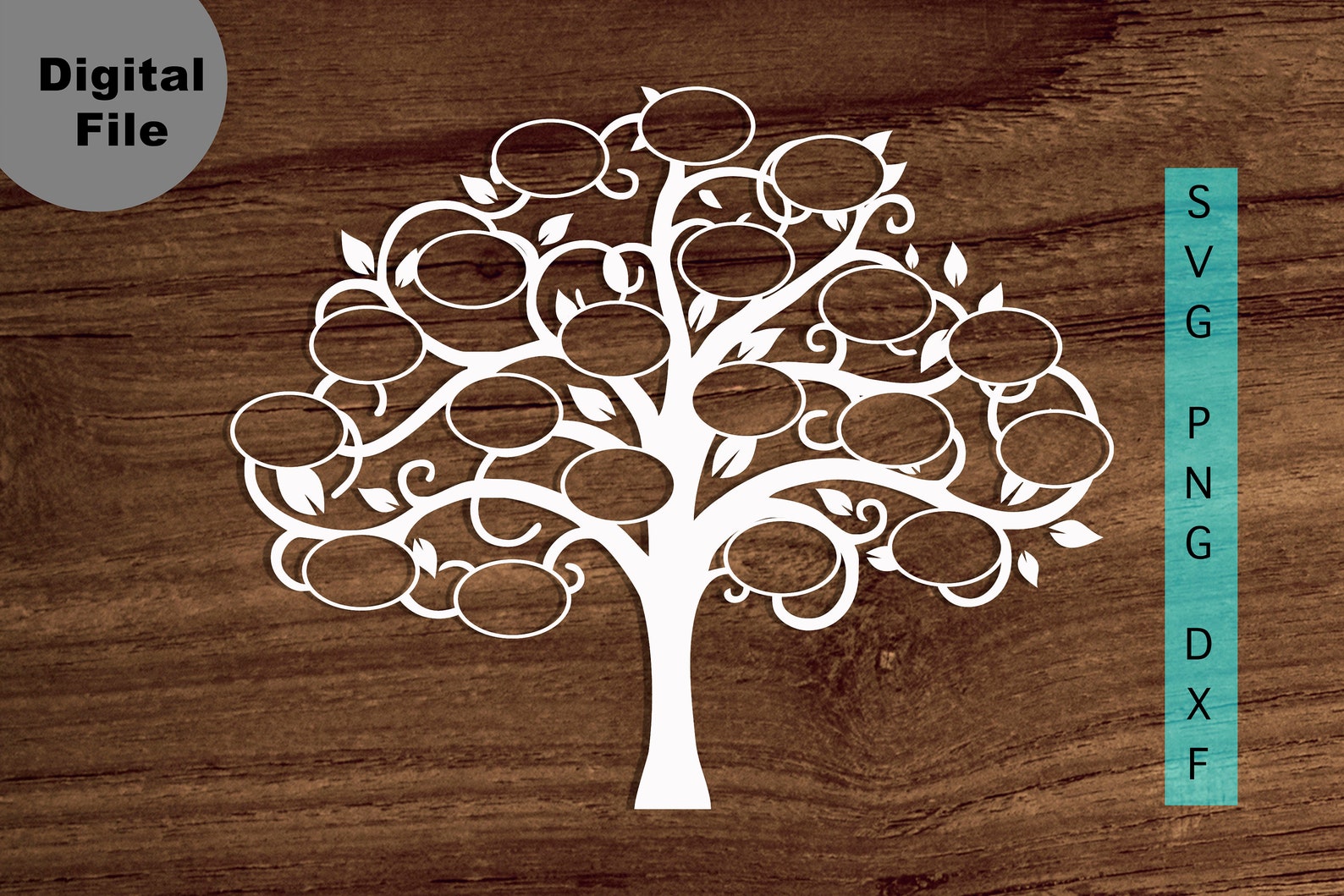 Family Tree 19 members Svg Family Tree Oval frame Svg/png.dxf | Etsy