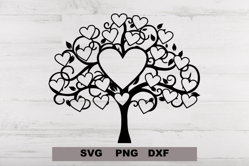 Family Tree 22 Members Svg Family Heart Tree Svg/png.dxf - Etsy