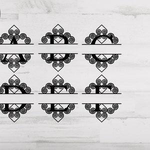 Hmong Monogram Frame Svg, Hmong Alphabet Letters Svg/png/dxf File ...