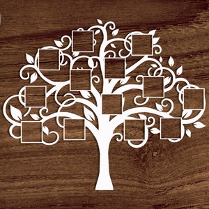 Family Tree Square Svg/png/dxf File, Family Tree 13 Members Svg, Family ...