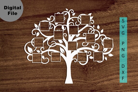 Family Tree Square Svg/png/dxf File Family Tree 13 Members - Etsy