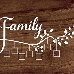 Family Tree 7 Members Svg, Family Tree Branch Square Frame Svg/png/dxf ...