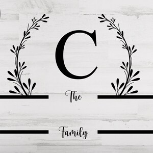Family Sign Svg, the Family Name Svg/png/dxf File, Alphabet C Frame ...