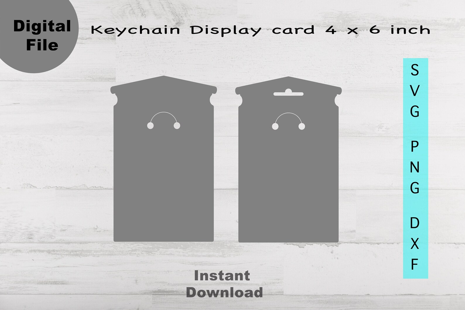 Keyring Display Card Svg, Porte-clés Card Svg, Keychain package card ...