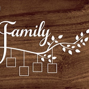 Family Tree 4 Members Svg Family Tree Branch Square Frame - Etsy