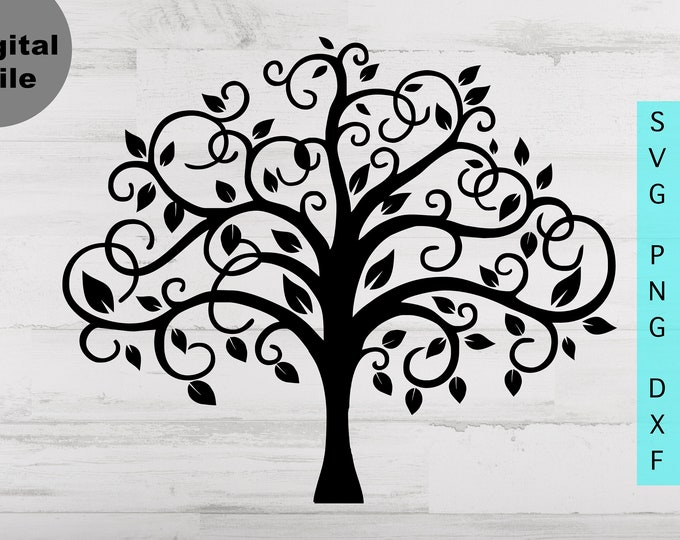 Family Tree Svg, Family Tree With Branches Svg/png/dxf File, Family ...