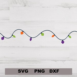 Christmas Lights SVG, Christmas String Lights Svg, Christmas Decor SVG ...