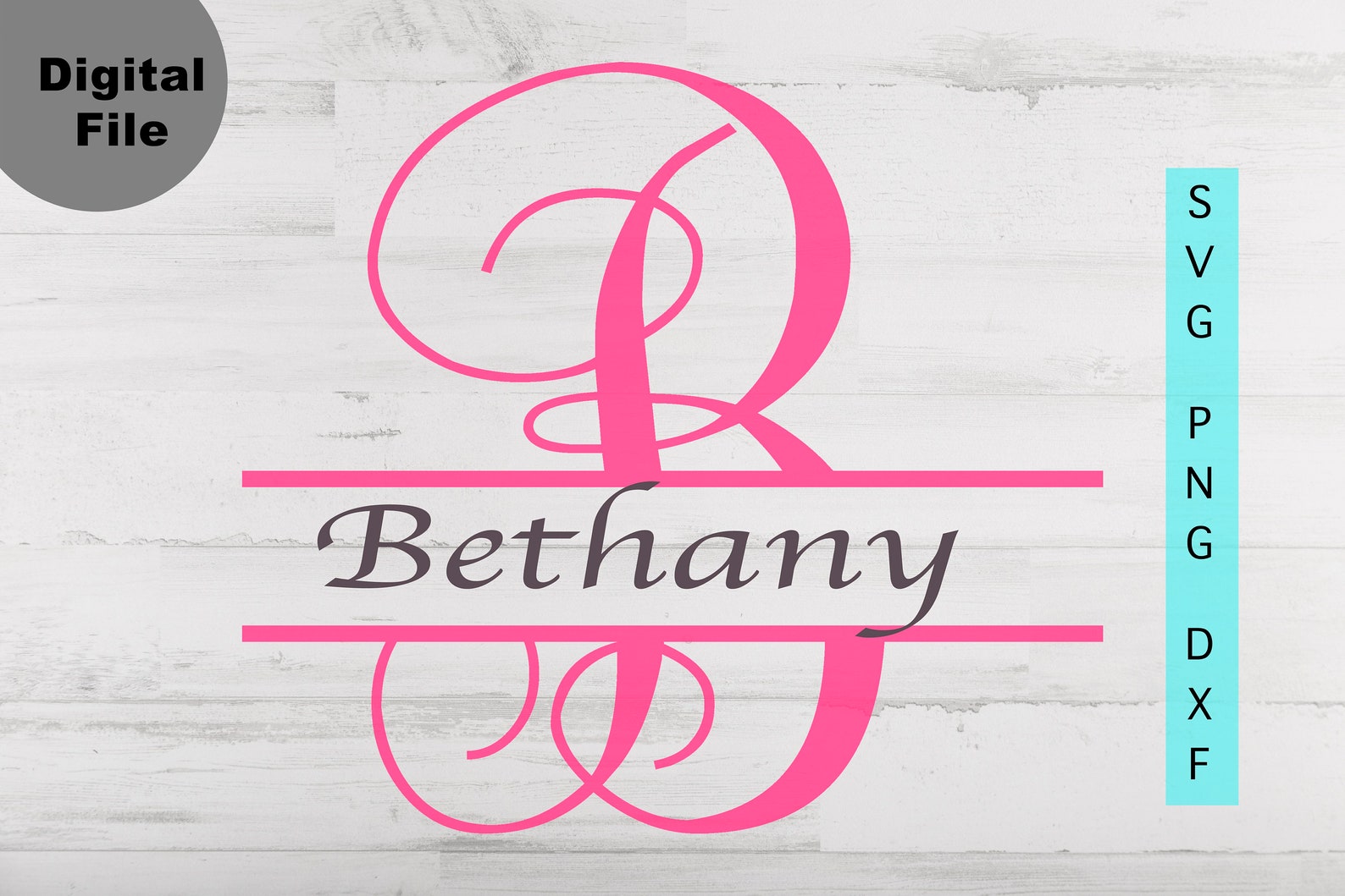 Split Monogram Frame B Svg Split Letter B Svg/png.dxf file | Etsy