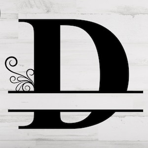 Split Monogram D SVG/PNG/DXF, Alphabet D Monogram Frame, Instant ...