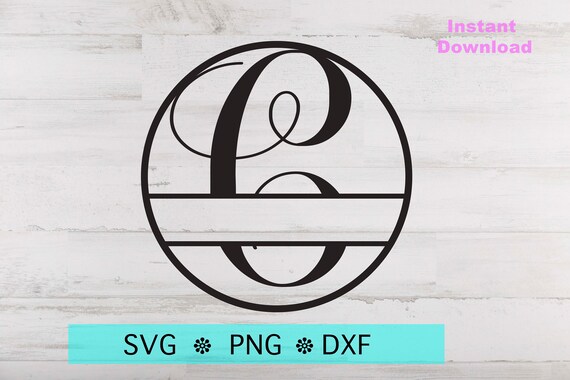 Split Letter Monogram Frame Cricut Svg Fancy Alphabet Split | Etsy