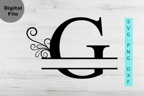 Split Monogram G SVG/PNG/DXF Alphabet G Monogram Frame - Etsy
