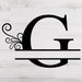 Split Monogram G SVG/PNG/DXF, Alphabet G Monogram Frame, Instant ...