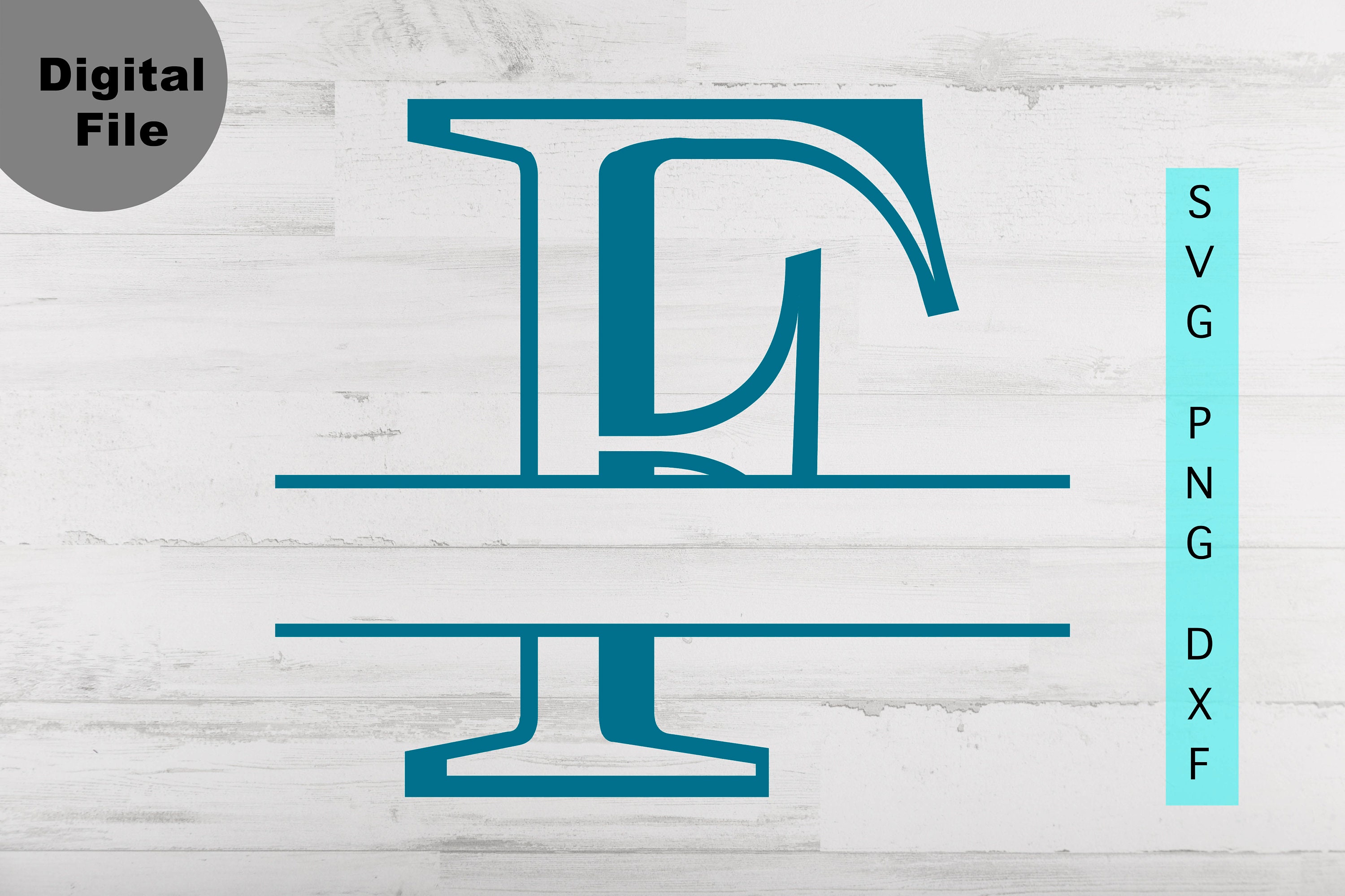 Split Monogram F Svg Frame Split Letter F Svg/png.dxf File - Etsy