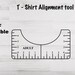 T Shirt Alignment Tool SVG, T-shirt Ruler Guide Printable, T-shirt ...